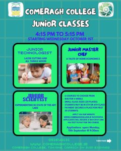 Junior Classes 2025 – Comeragh College, Carrick-on-Suir