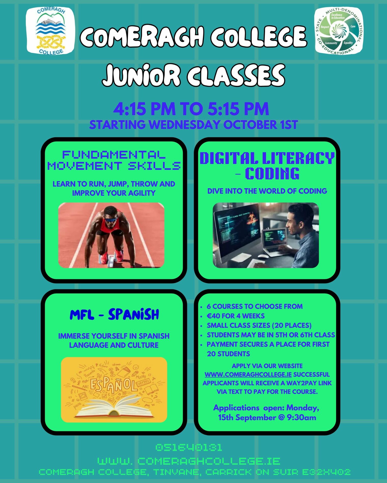 Junior Classes 2025 – Comeragh College, Carrick-on-Suir