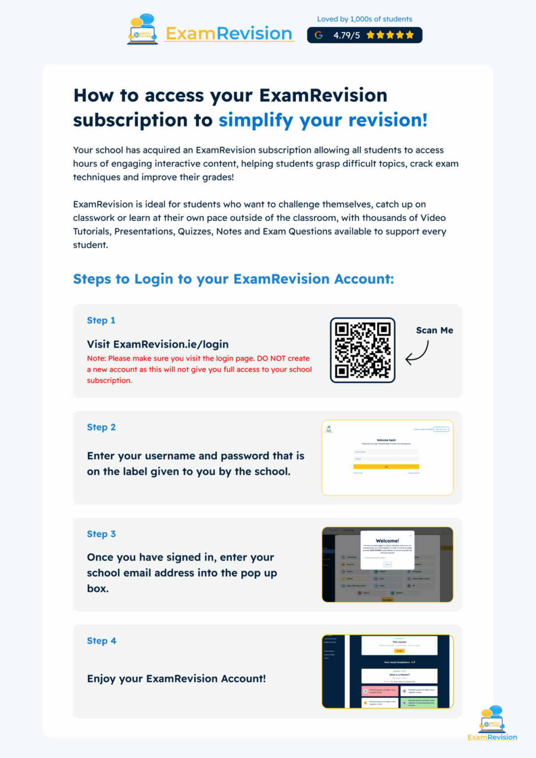 Accessing ExamRevision – Comeragh College, Carrick-on-Suir